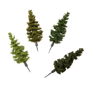 3pcs Miniature Pine Trees, 14cm Scale Model Railway Scenery, Diorama ...