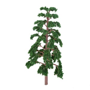 5 Pcs 14cm Miniature Green Tree Models Train Railway Accessories Forest ...