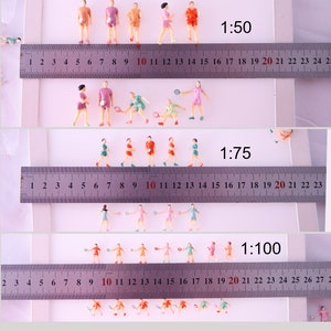 15 Pcs Miniature Sports People Figure 1/50-1/100 Scale Models Building ...