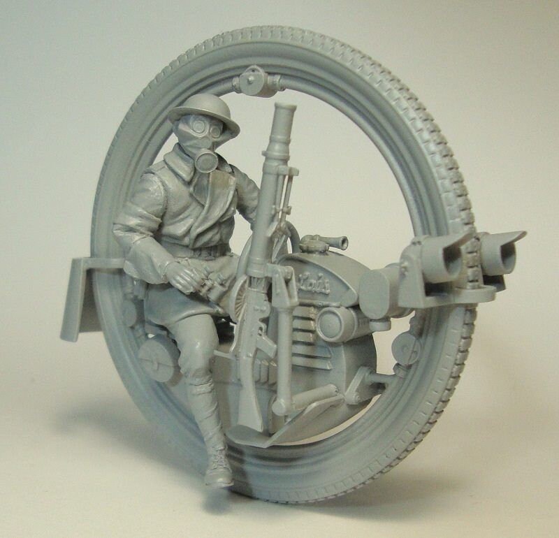 WWII Military Motorcycle Monowheel Soldier Unpainted Resin - Etsy