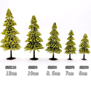30 Pcs 6-12cm Miniature Coniferous Pine Tree Models Train Railway ...
