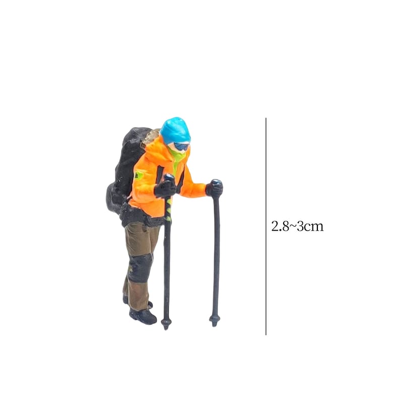 Miniature Mountain Ice Climbing Hiking People Figure 1:64 Models Toys ...
