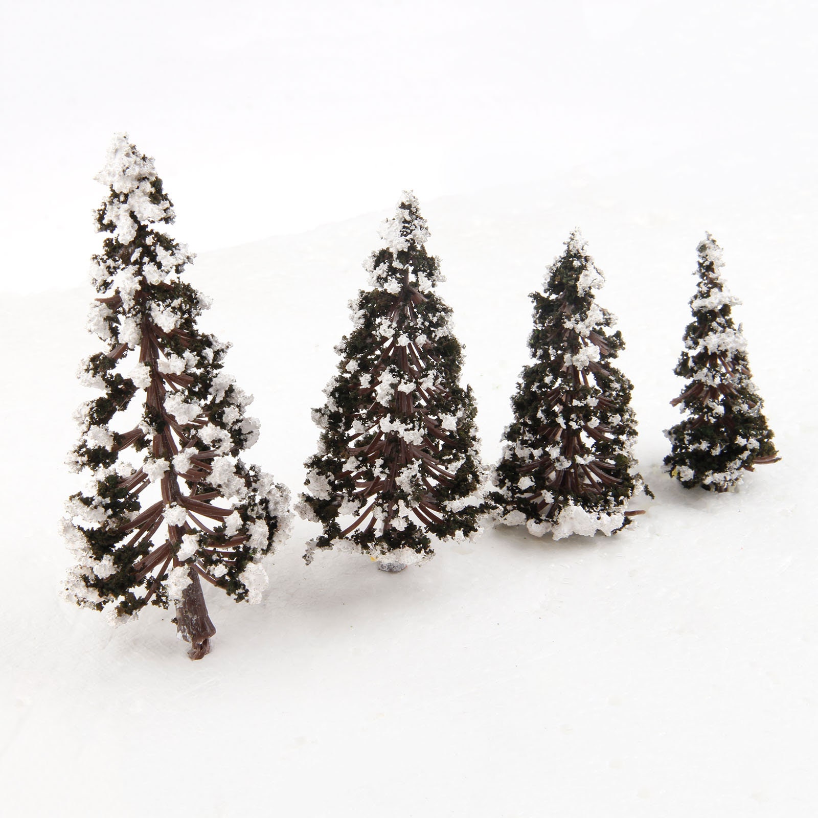 16 Pcs Miniature Snow Cedar Trees Models Train Railway - Etsy