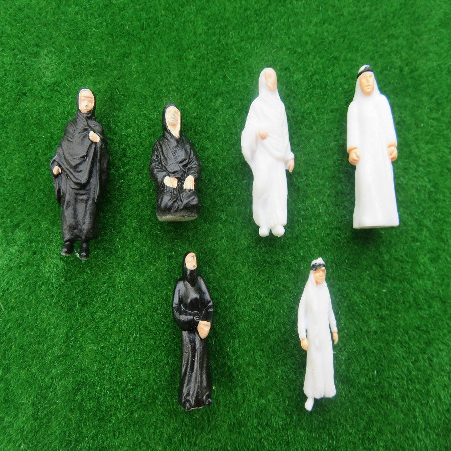 50 Pcs Miniature Arab People Figure 1:50-200 Model Railway Building ...