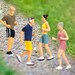 4 Pcs Miniature Running Sports People Figure 1:87 Models Landscape ...