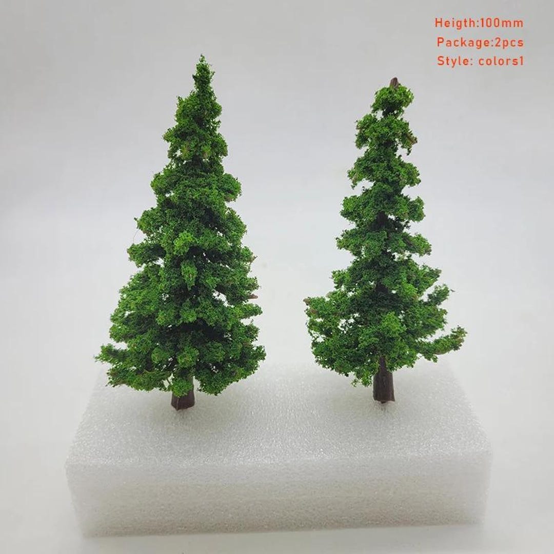 Miniature Pine Trees 100mm Model Landscape Scenery for Train Railway ...