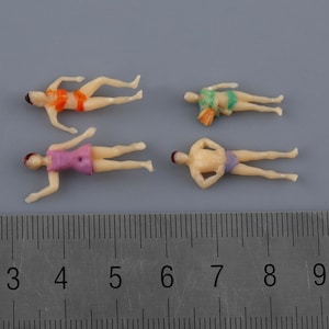 20 Pcs Miniature Swimming People Figure 1:75 Models Toys Beach Pool ...