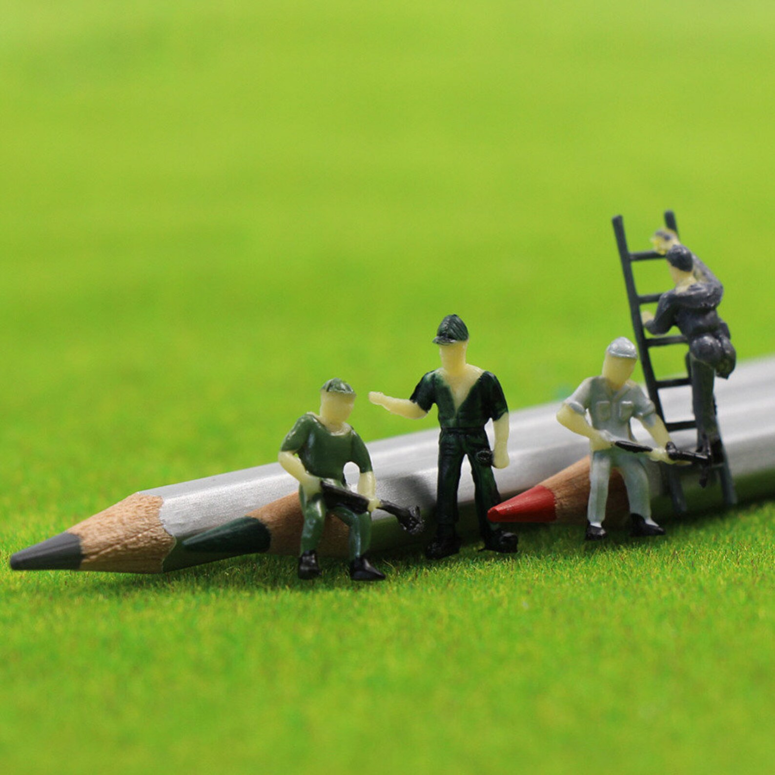50pcs Miniature Engineer Workers 1:87 HO Scale Figures, Model Train ...