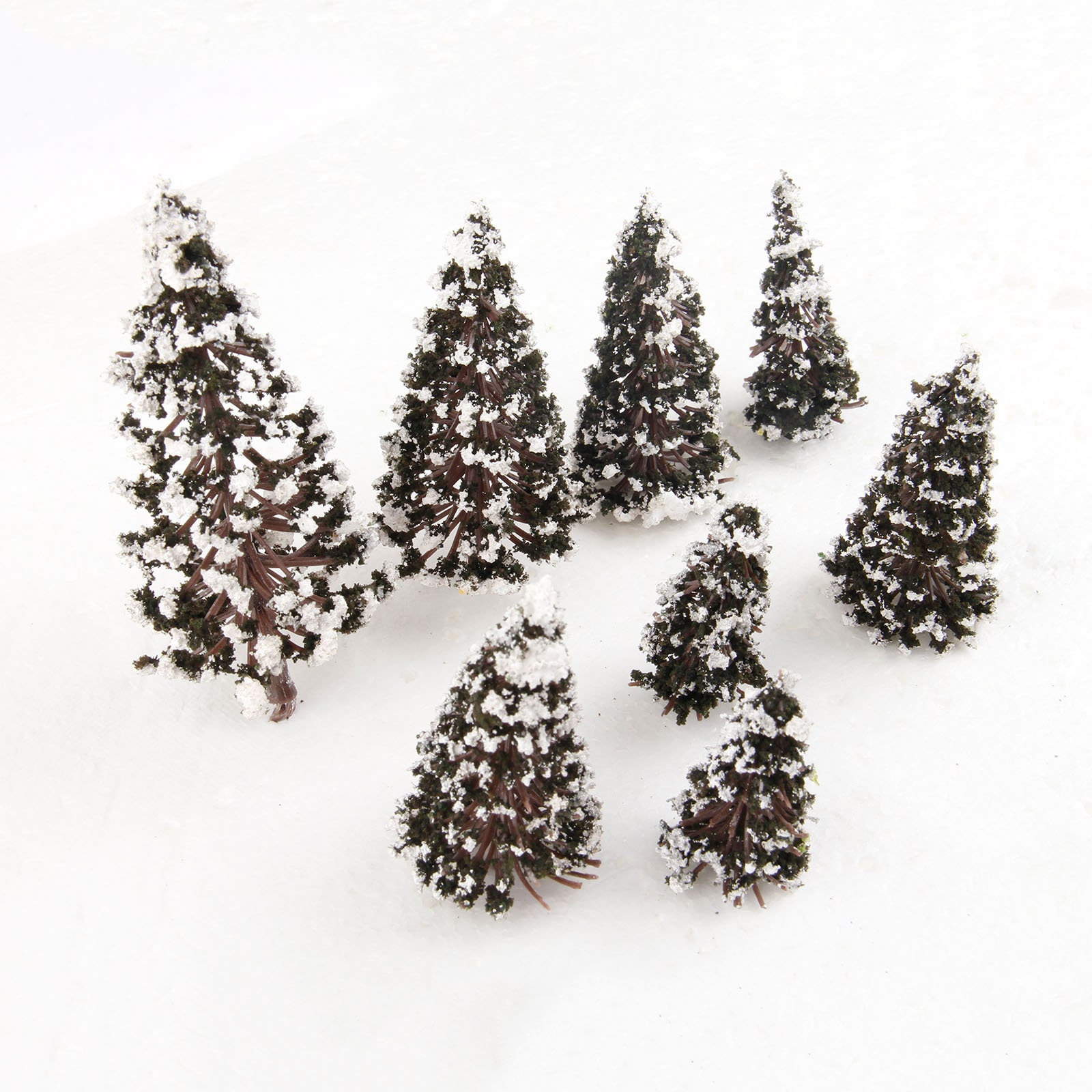 16 Pcs Miniature Snow Cedar Trees Models Train Railway - Etsy
