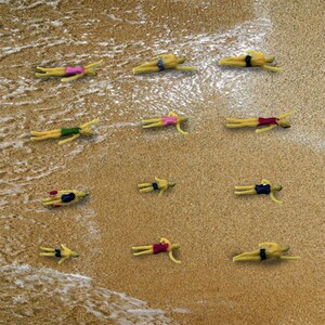 30 Pcs Miniature Swimming People Figure 1/50-1/150 Scale Models Beach ...