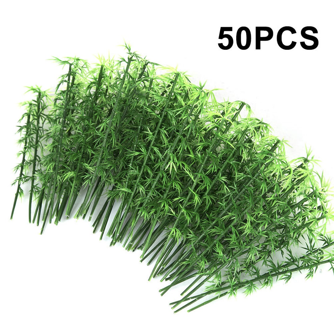 50 Pcs Miniature Bamboo Tree Models Train Railway Accessories Forest ...