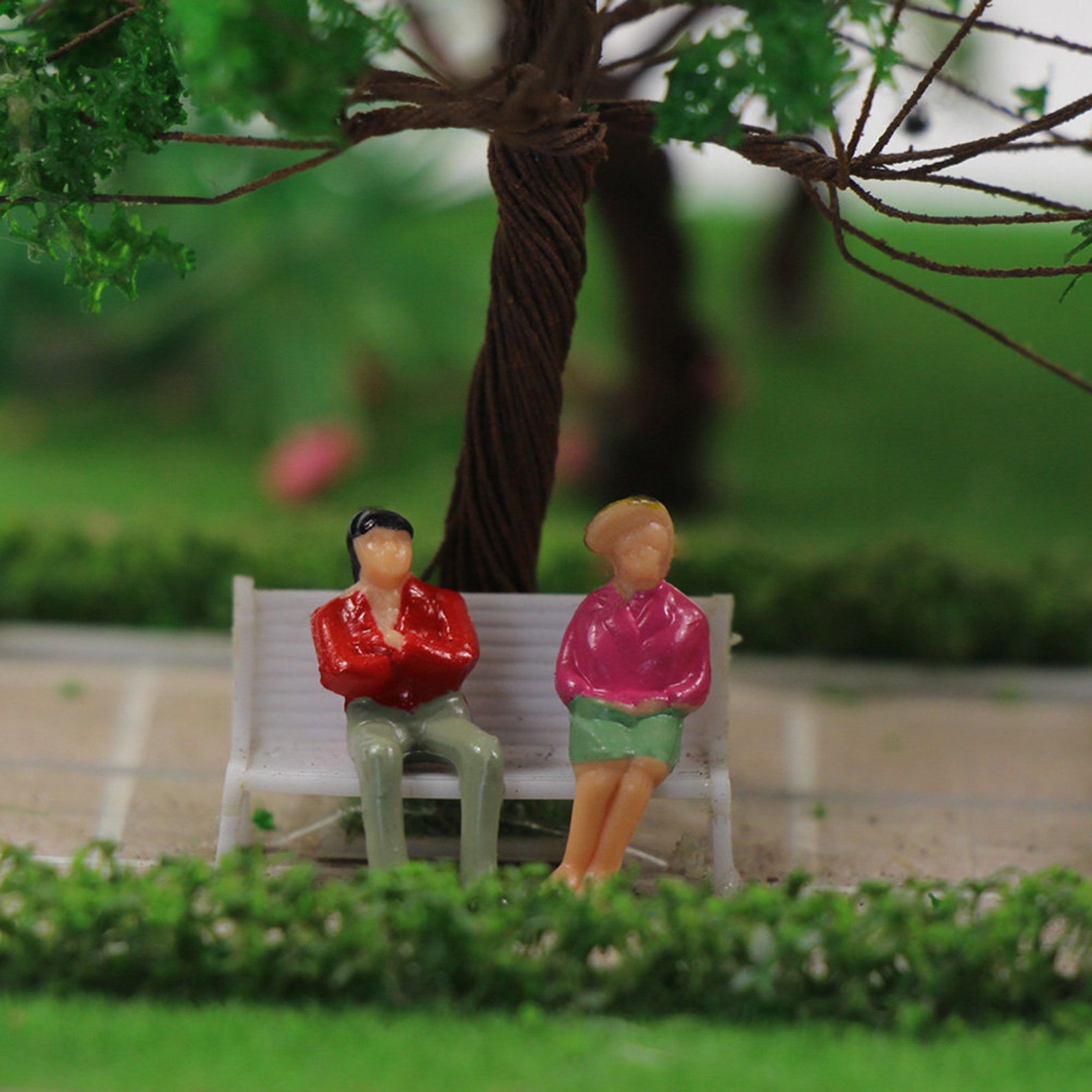 100 Pcs Miniature Standing Sitting People Passenger 1:76 Figures OO ...