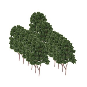 20 Pcs 7.5cm Miniature Green Tree Models N Scale Train Railway ...