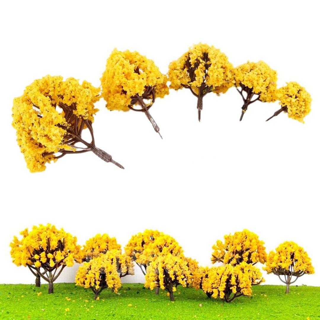 Miniature Yellow Flowering Tree Models, Fairy Garden Diorama (20pcs) - Etsy