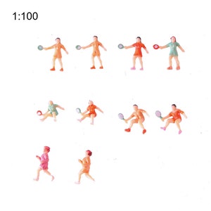 15 Pcs Miniature Sports People Figure 1/50-1/100 Scale Models Building ...