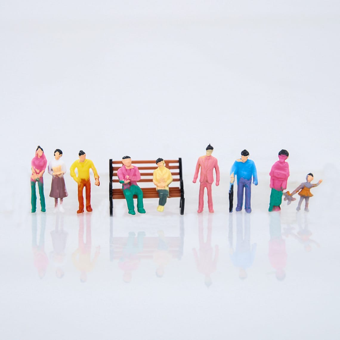 100pcs Miniature People Figures 1:100 Scale Model Train Layout Diorama ...