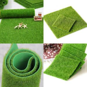 Miniature Grass Lawn Turf Model 15/30cm for DIY Dollhouse Fairy Garden ...
