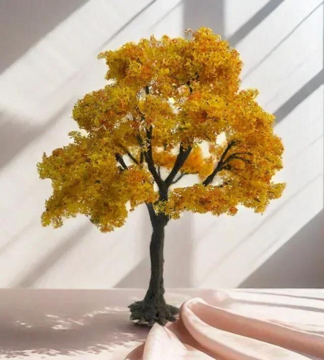 Miniature Golden Ginkgo Wire Tree 11/13/17/19/21cm: DIY Model Train ...