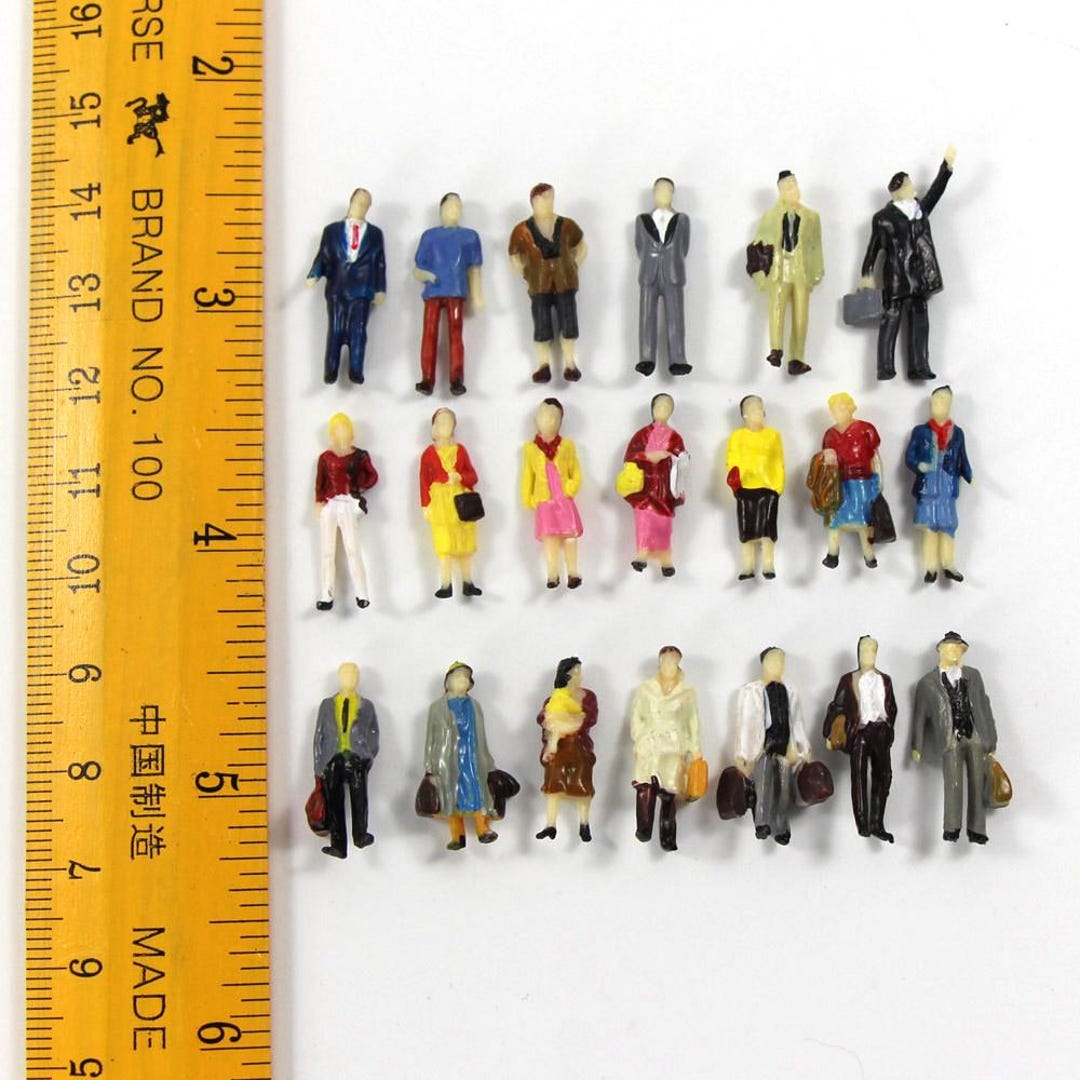 40pcs Miniature People Figures HO Scale 1:87 for Railway Scenery ...