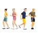 4 Pcs Miniature Running Sports People Figure 1:87 Models Landscape ...