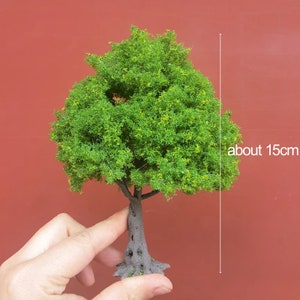 10/15/18/23/28cm Miniature Spring Tree Model Train Railway Accessories ...