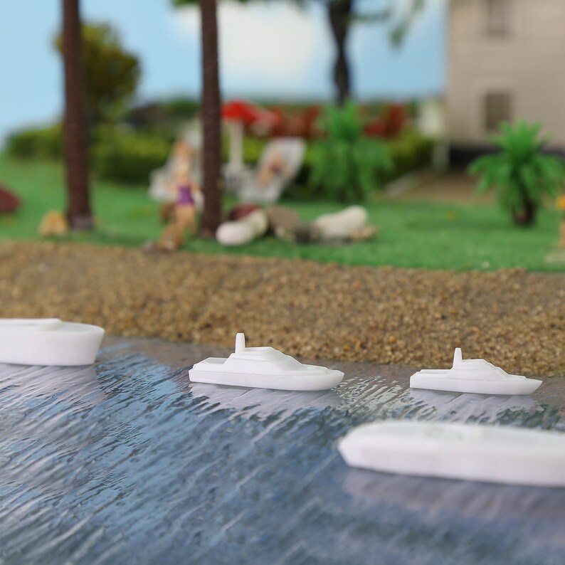32pcs Miniature Boat Models Unpainted Ships for HO N Z Scale Diorama ...