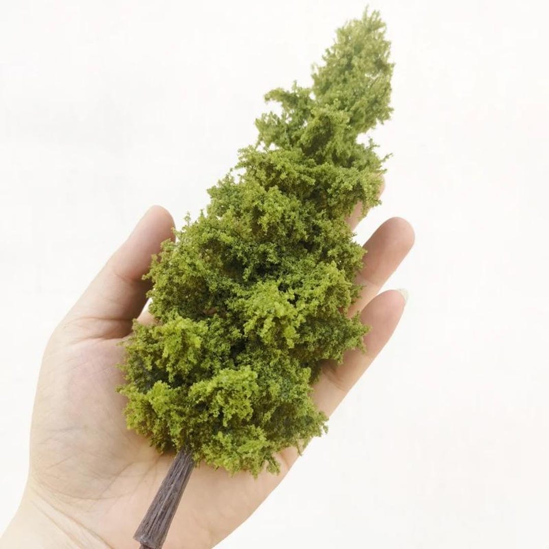 14/21cm Miniature Pine Tree Model DIY Sand Table Train Railway Scenery ...
