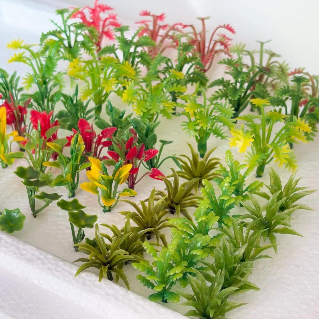 Miniature Plastic Plants, Mixed Color Rainforest Model Trees (50pcs) - Etsy