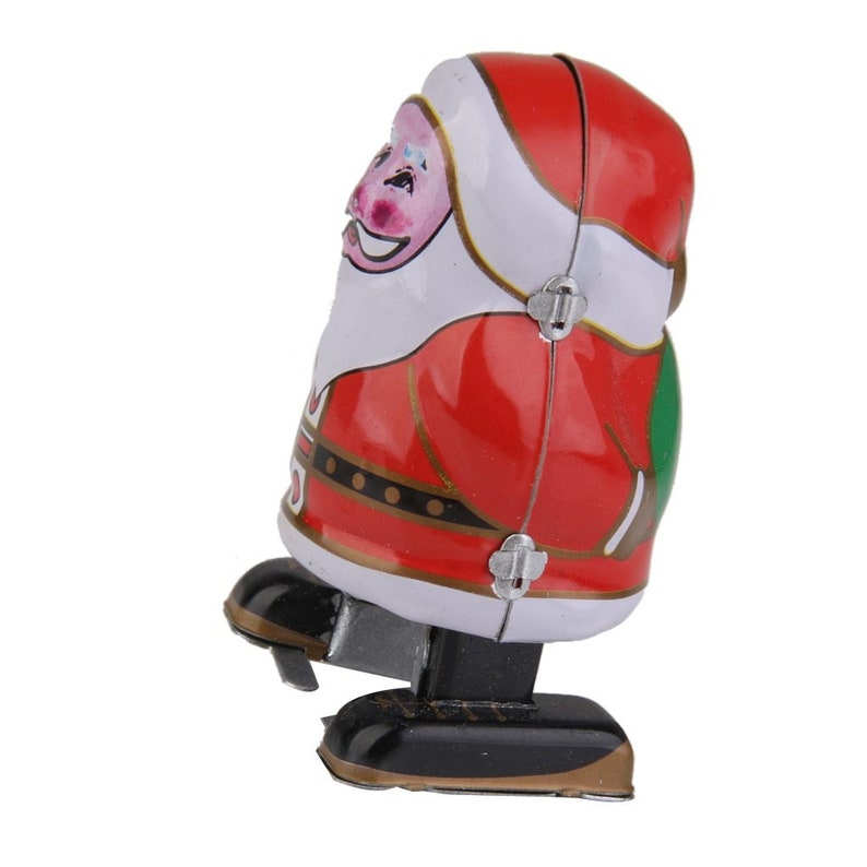 MS241 Vintage Santa Claus Robot Retro Clockwork Wind up Tin Toy ...