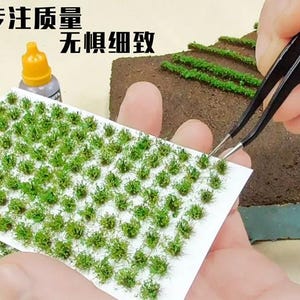 Miniature Vegetable Field Grass Bush Plant Model Sand Table Dollhouse ...