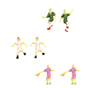 20 Pcs Miniature Football Soccer Players Sports People Figure 1/75 1/50 ...