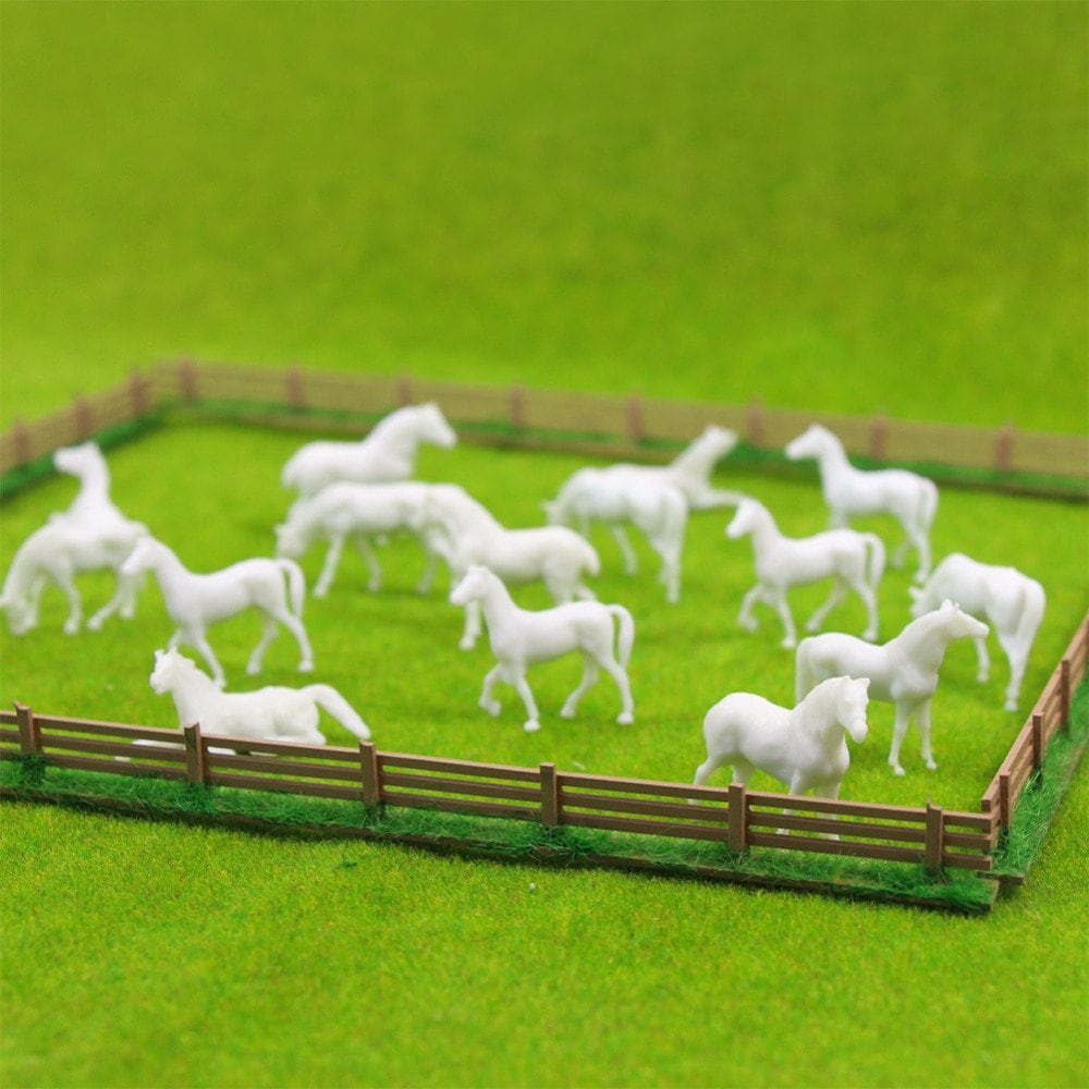 100 Pcs Miniature Horse Farm Animal Unpainted Figures 1:87 - Etsy