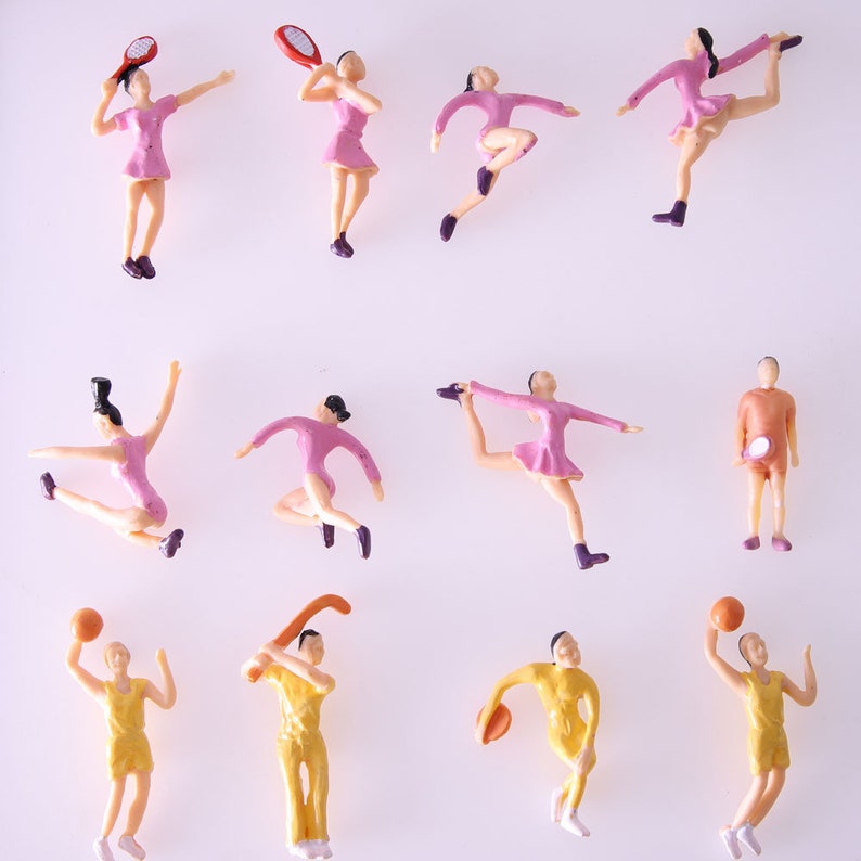 10 Pcs Miniature Sports People Painted Figures 1:50 Scale - Etsy Australia