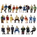 25 Pcs Miniature Sitting Seated People Passenger 1:43 Figures O Scale ...