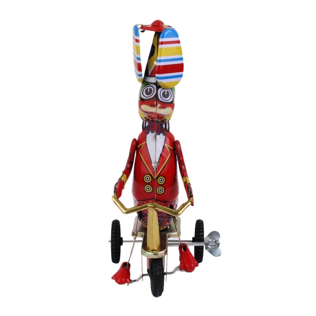 Vintage Circus Duck on Bike Tricycle Propeller Hat Retro Clockwork Wind ...