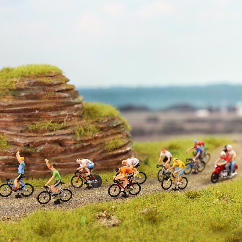 15 Pcs Bike Bicycle Racing 1:87 Figure HO Scale Models - Etsy