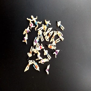 30 Pcs Miniature Swimming People Figure 1/50-1/150 Scale Models Beach ...