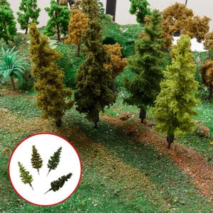 3pcs Miniature Pine Trees, 14cm Scale Model Railway Scenery, Diorama ...