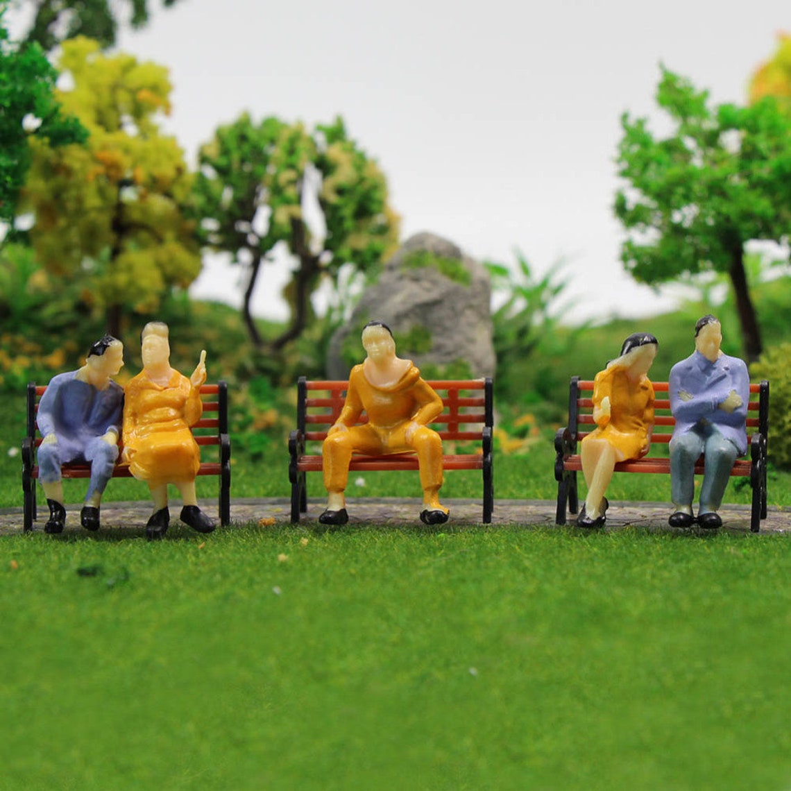 50 Pcs Miniature All Seated Passenger Sitting People Man Woman 1:43 ...
