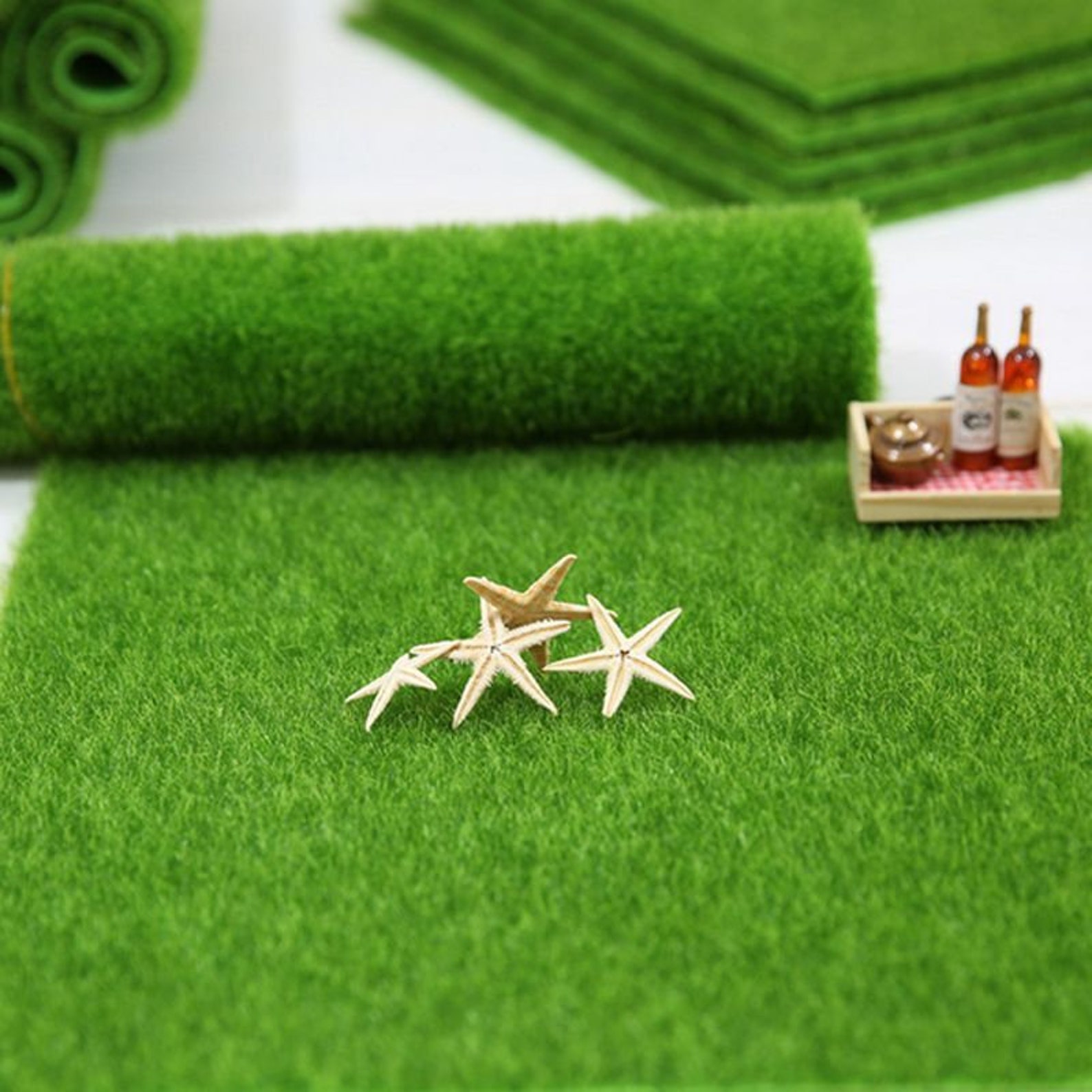 Miniature Grass Lawn Turf Model 15/30cm for DIY Dollhouse Fairy Garden ...
