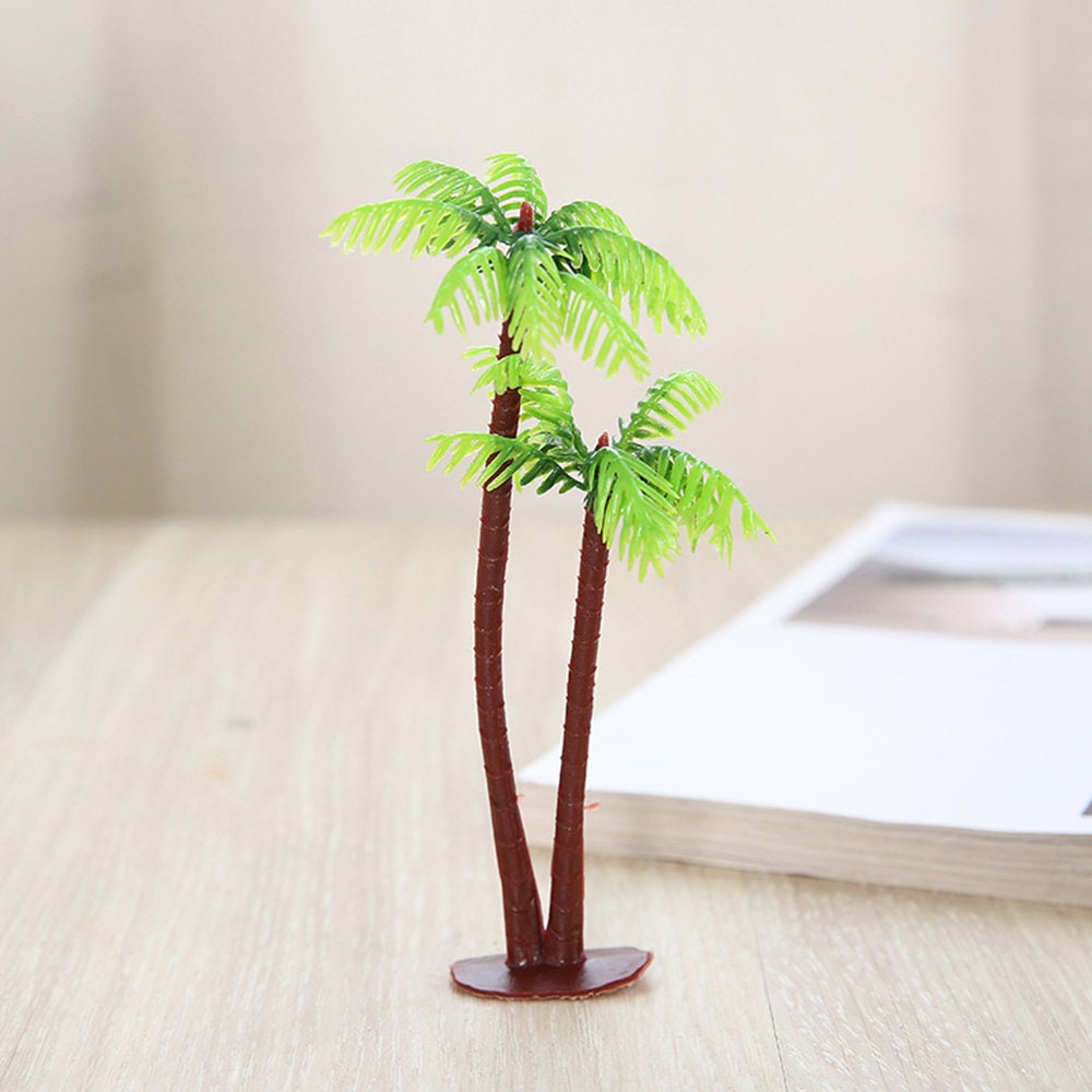 10 Pcs 13cm Miniature Coconut Palm Tree Models Train Railway ...