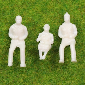 200 Pcs Miniature Standing Seated Passenger People 1:75 Unpainted ...
