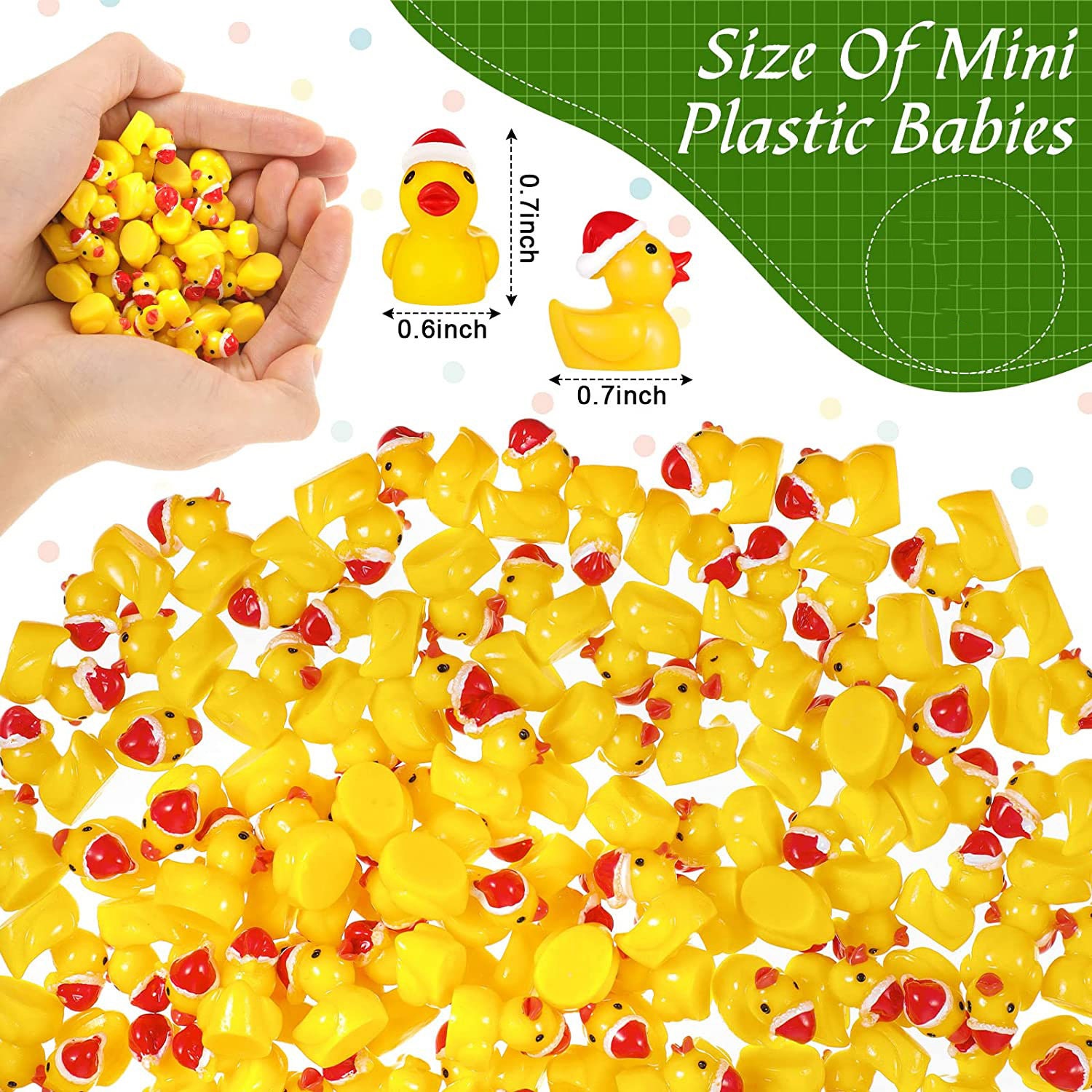20/50/100 Pcs Miniature Christmas Duck Animal Figure Models Dollhouse ...