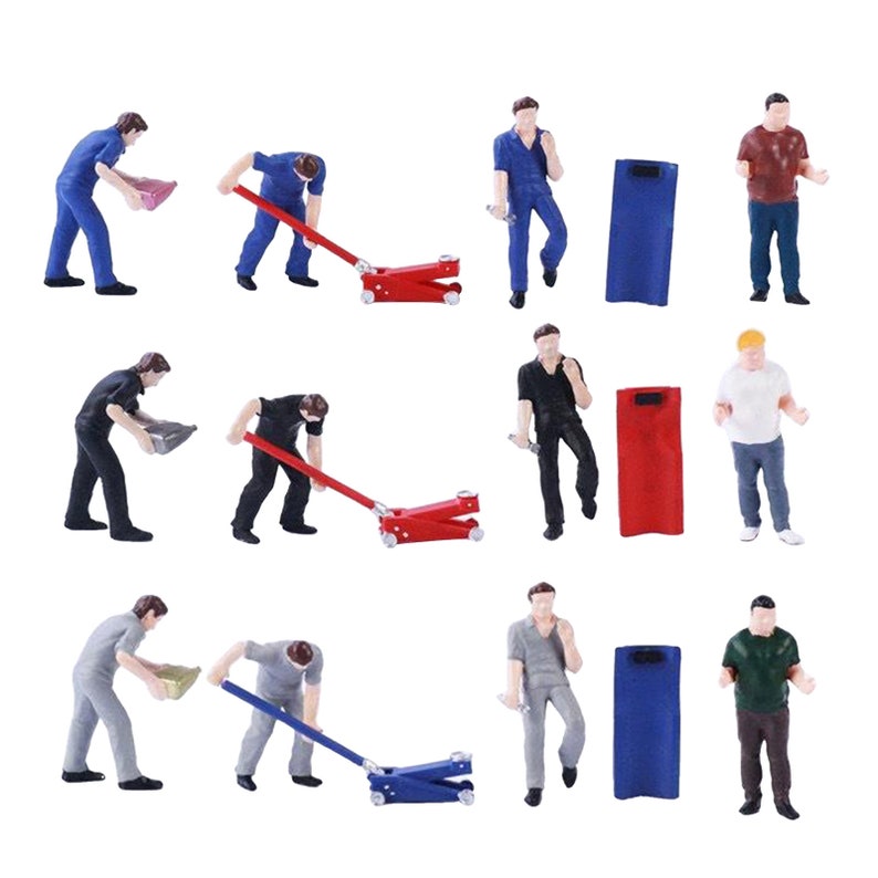 Miniature Car Repairman Repair Worker Handprint Figure Models Toys ...