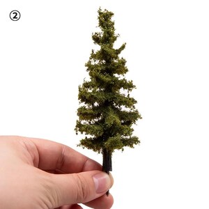 3pcs Miniature Pine Trees, 14cm Scale Model Railway Scenery, Diorama ...