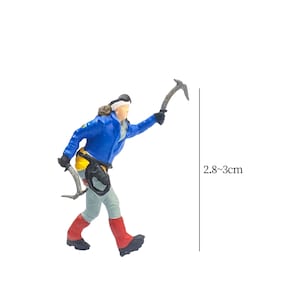 Miniature Mountain Ice Climbing Hiking People Figure 1:64 Models Toys ...