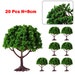 20 Pcs 8cm Miniature Tree HO OO Scale Models Train Railway Accessories ...