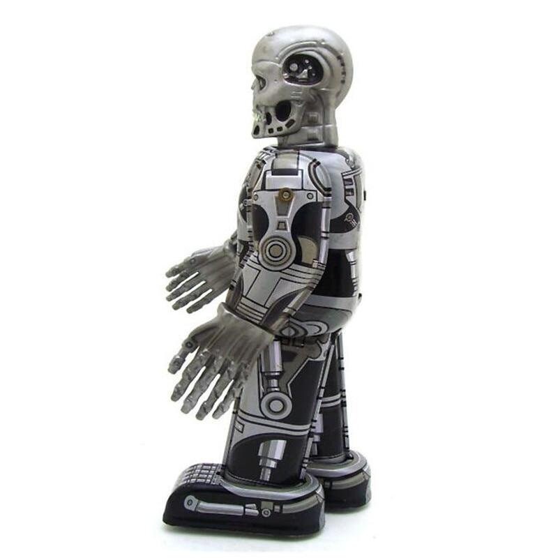 MS288 Vintage Skull Robot Terminator Robot Retro Clockwork Wind up Tin ...
