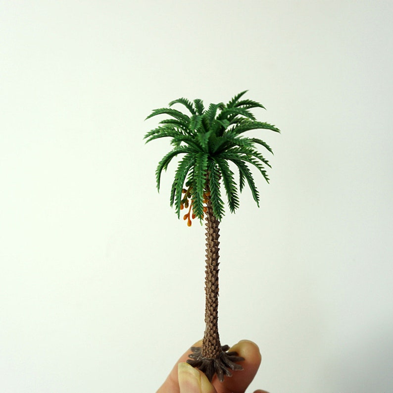 10 Pcs 6-15cm Miniature African Coconut Palm Tree Models Railway ...