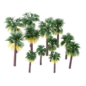 12pcs Miniature Coconut Palm Tree Models, Mixed Sizes, Fairy Garden ...